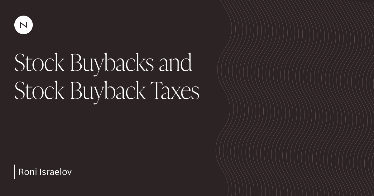 Stock Buybacks and Stock Buyback Taxes | NDVR